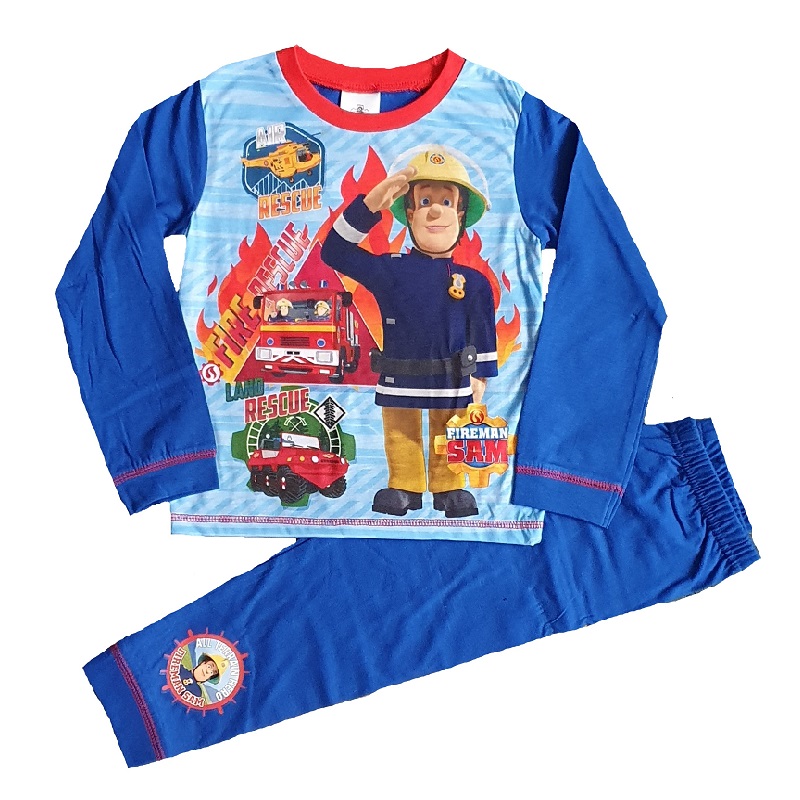 Fireman Sam Pyjamas Set Kids Fireman Sam Red Sleepwear Age 18 Months To ...