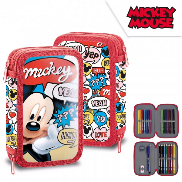 Mickey Mouse Pencil Case Boys Mickey Filled Pencil Case 2 Layered ...