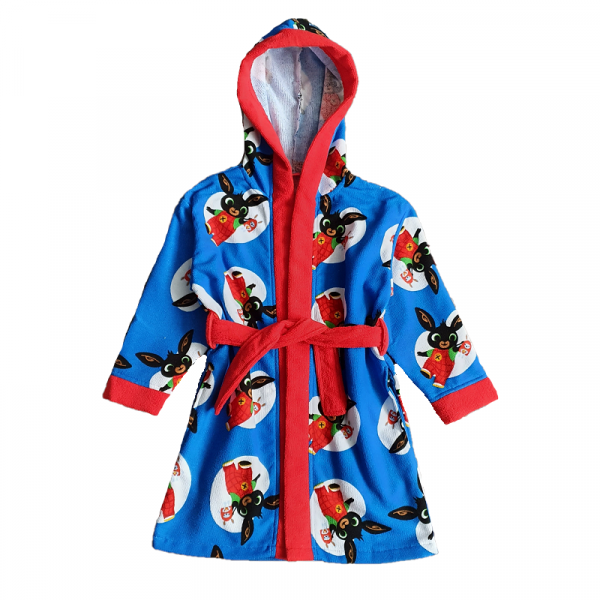 Bing Dressing Gown With Hood Kids Bing Dressing Gown Blue Age 3-6 Years ...