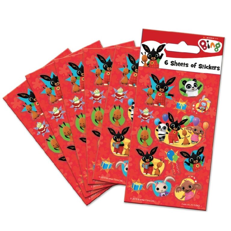 Bing Stickers Bing Party 6 Sheets Stickers - Online Character Shop