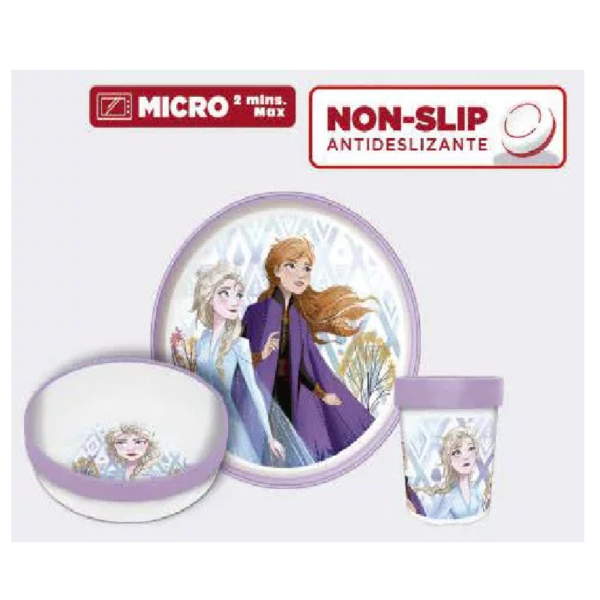 Frozen Dinner Set Kids Disney Frozen Plate Deep Bowl & Cup Set Non Slip ...