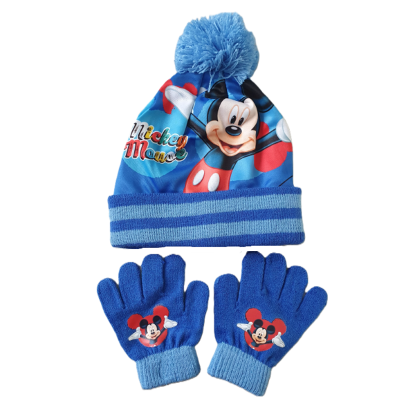 Mickey Mouse Hat & Gloves Kids Disney Mickey Mouse Winter Hat Set Age 3 ...
